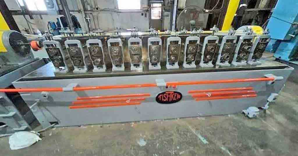 12 Stand, Tishken, rollformer, 1.5" shaft diameter, 8" roll space, 9 ...