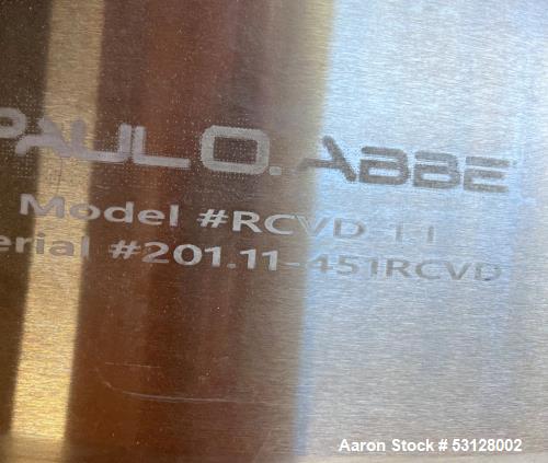 Abbe #RCVD-1.1, Sanitary Rota-Cone Vacuum Dryer, 1.7 cu.ft. Work ...