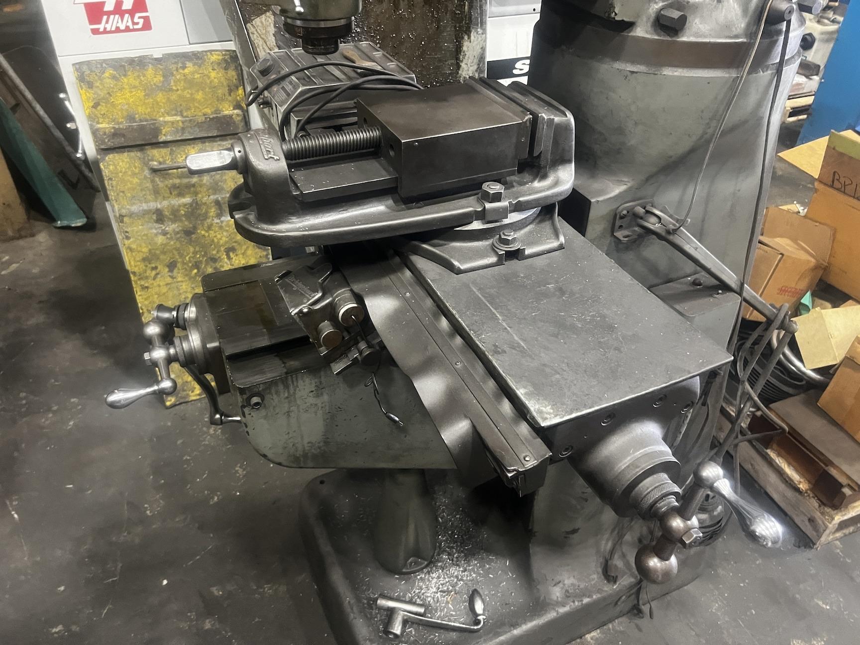 Bridgeport, vertical milling machine, 9" x36" table, power feed on ...