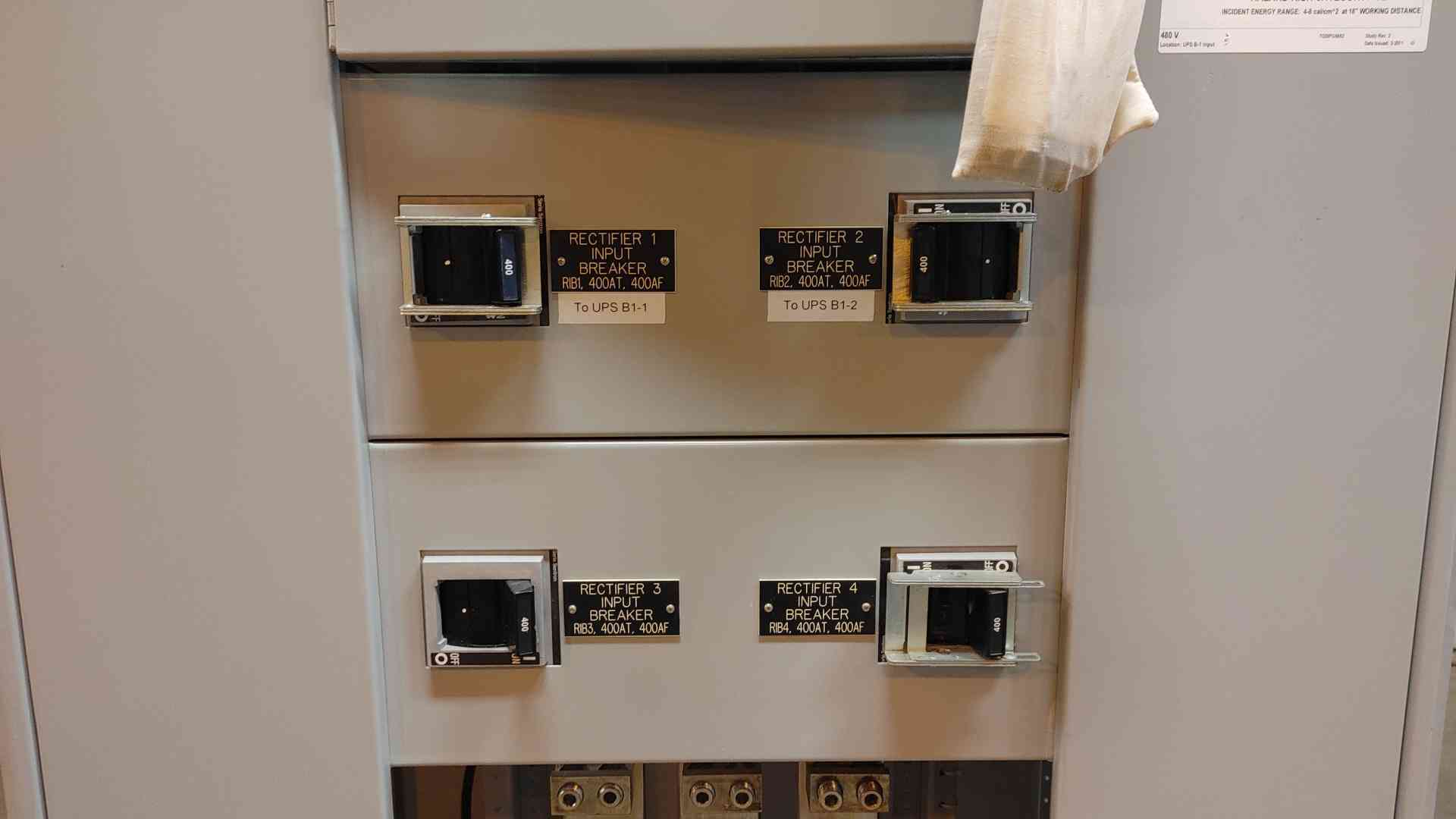 1200 Amp. Siemens, UPS Paralleling Switchboard, 480V 1200A SB3 REV.A ...