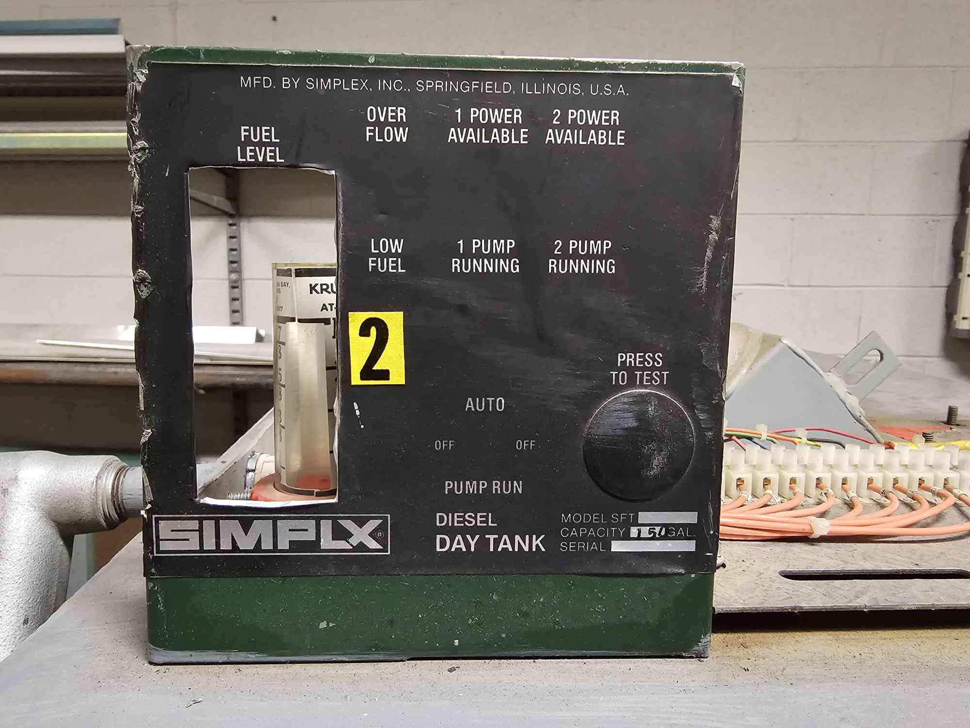 150 Gallon Simplex Diesel Day Tank 52700 Cu Ft Hr For Sale