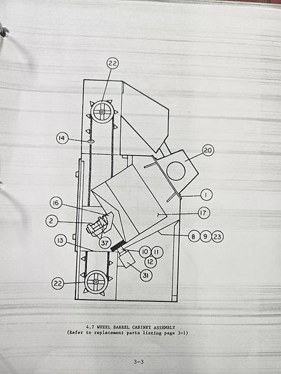 1.5 cu.ft. Goff, barrel blast, 3 HP Direct Drive blast wheel, like new ...