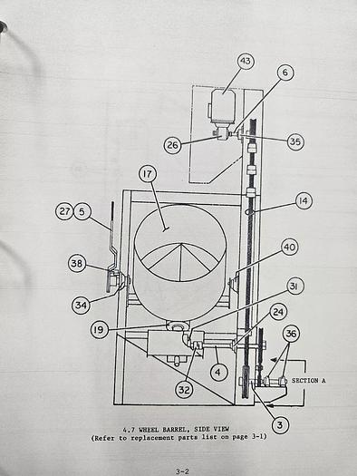 1.5 cu.ft. Goff, barrel blast, 3 HP Direct Drive blast wheel, like new ...