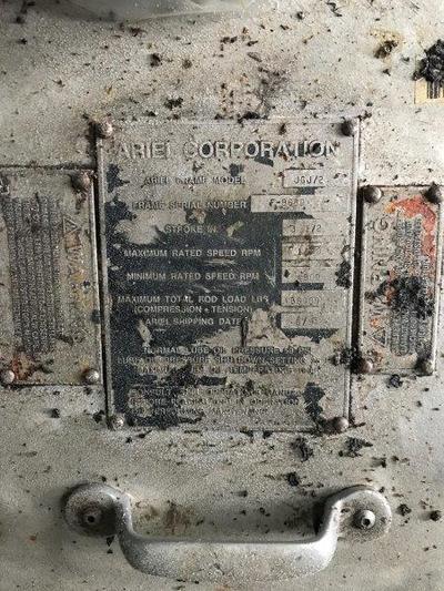 400 HP Ariel #JGJ-2, reciprocating compressor, 2-stage, Waukesha F18GL ...