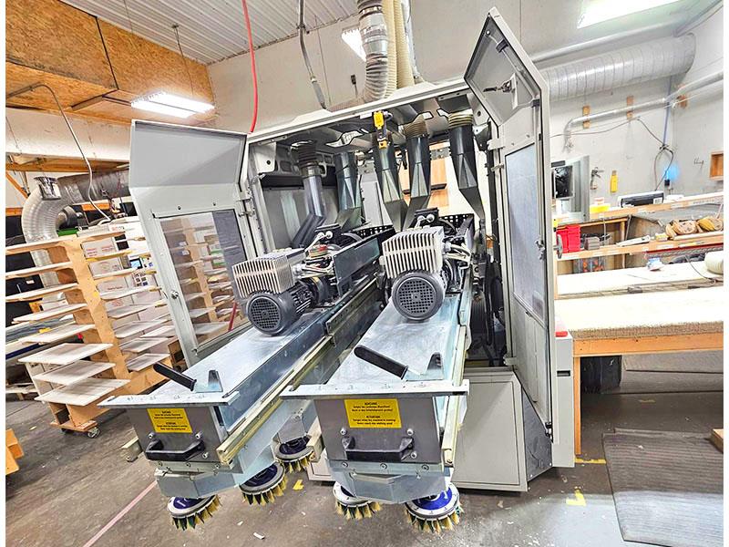 34.6" Heesemann #HSM.2 DB-S 2, denibbling sander, 2-head, emergency ...