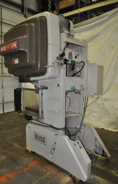 60 Ton, Bliss #C-60, OBI flywheel press, 4" stroke, 14.25" Shut Height ...