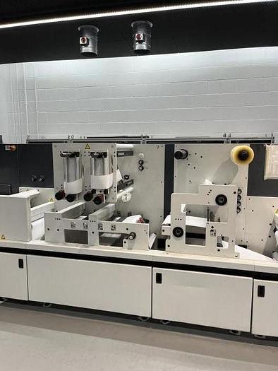 12" 3 Color semi-rotary label converting line, ABG Digicon #S2, web ...