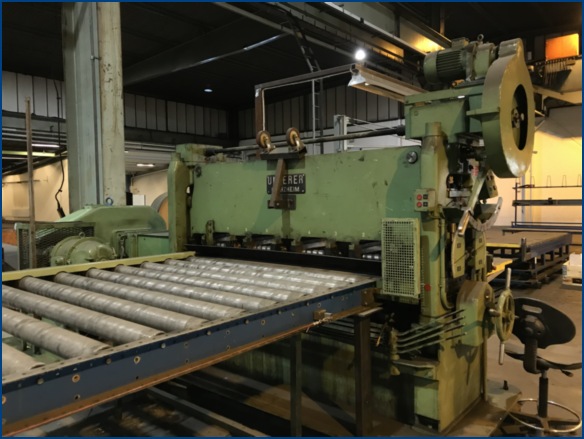 47" x .078" TSI / AKV cut-to-length line, 20 ton, entry coil car, hyd ...
