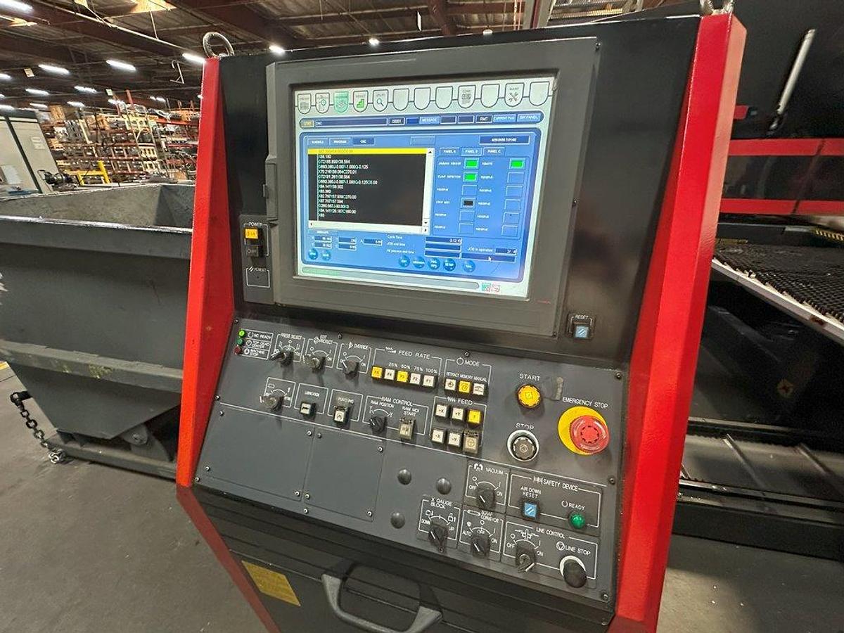 Amada #EM-2510NT, CNC turret punch, 45 station, 4 automatic index, 50 ...