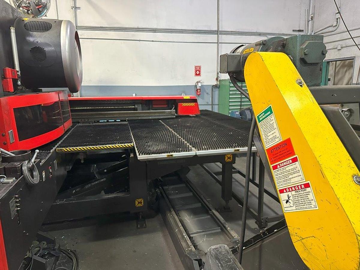 Amada #EM-2510NT, CNC turret punch, 45 station, 4 automatic index, 50 ...