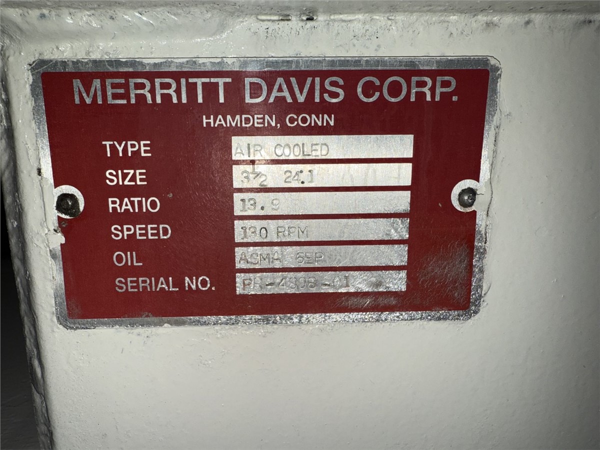 3.5" Merritt Davis #3.5, extruder, 24:1 L/D ratio, air-cooled barrel, 5 ...