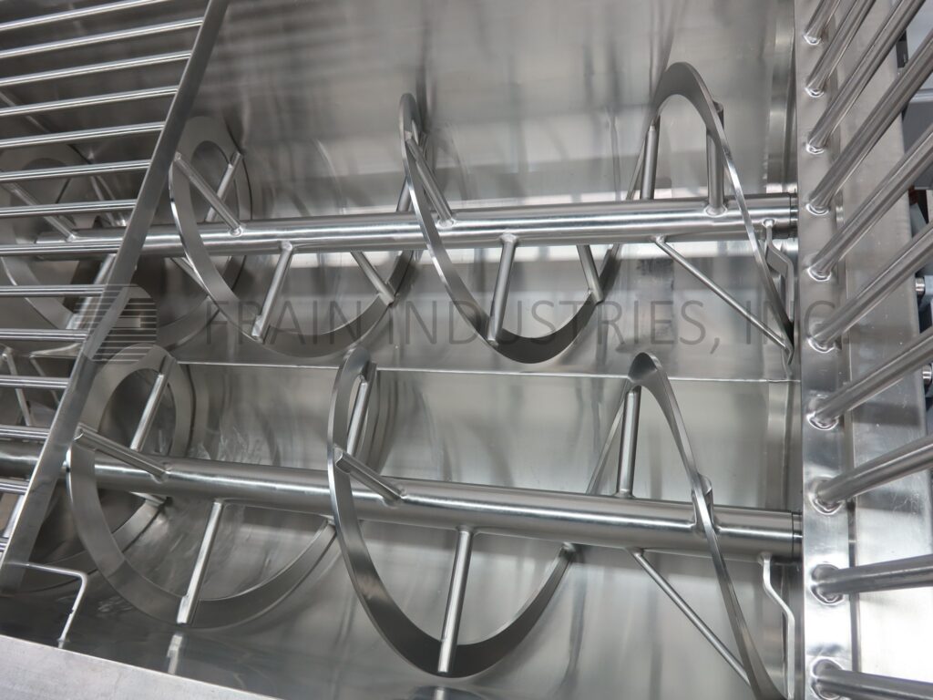 140 cu.ft. Mepaco #170, 316 Stainless Steel dual trough ribbon blender ...
