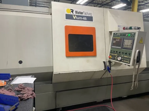 Victor #Vturn-46, 2-Axis boxed way CNC lathe, Fanuc 0i-TF Plus, 32.2 ...