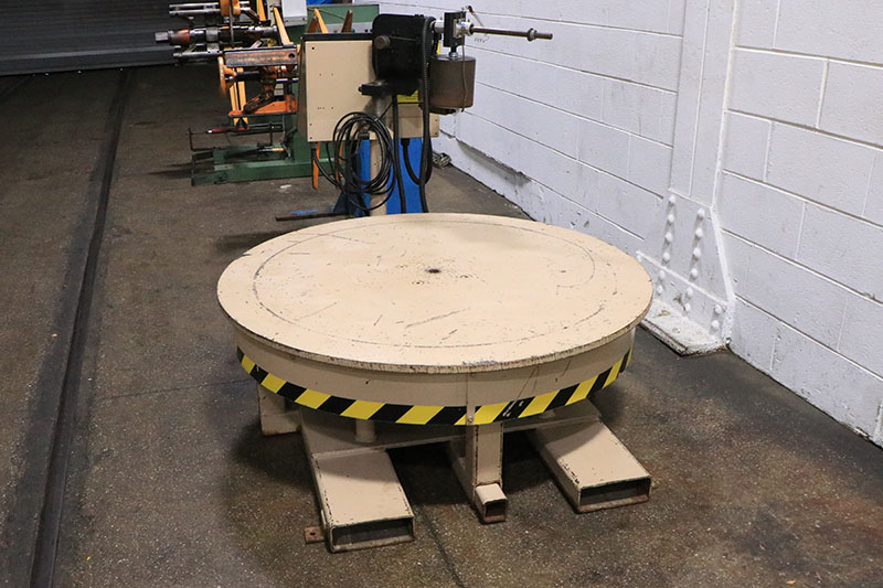 6000 lb. Press Room Eqpt #PRPD-6060A, pallet uncoiler, 60" outside ...