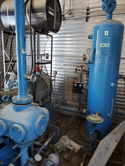 125 HP Ariel #JGM-2, reciprocating compressor w/VRU vane, Teco ...