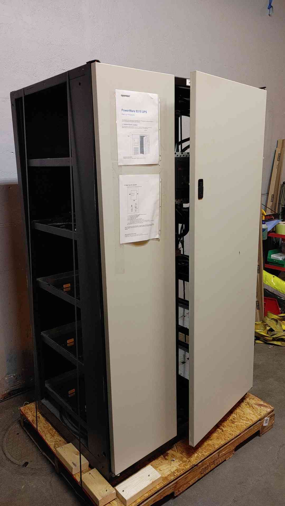300 Amps. PowerWare #500, 9315 UPS Plus Battery Cabinet w/Jumper Cables ...