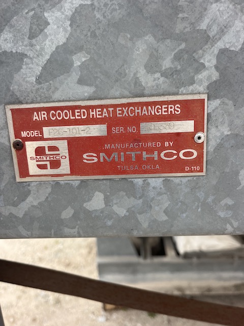 1403 sq.ft., 1100 psi, Smithco #1F26-101-2, air fin coolers, Carbon ...