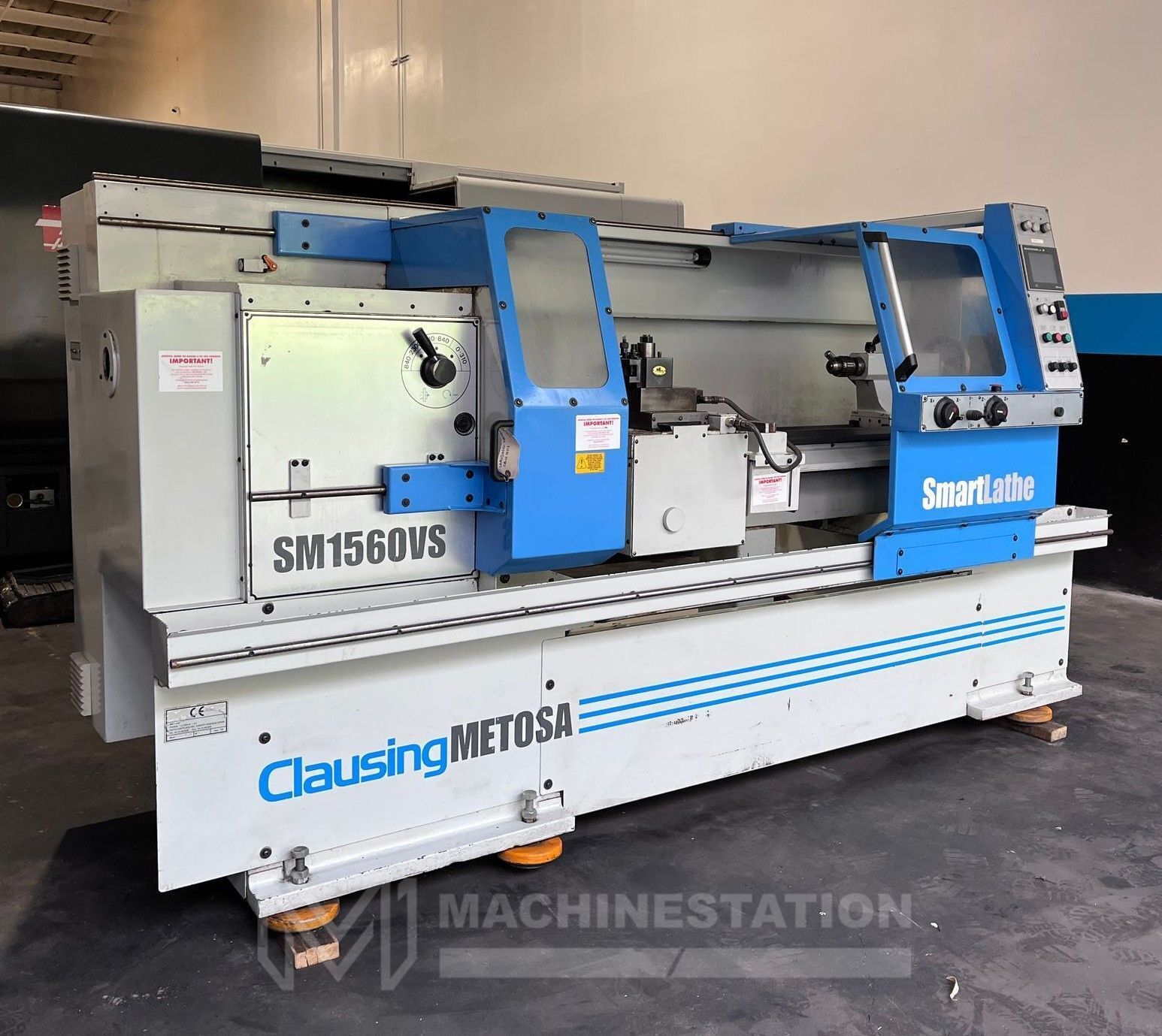 Clausing Metosa #SM1560SV-Smart-200, CNC lathe, 15" swing, 10" chuck, 4 ...