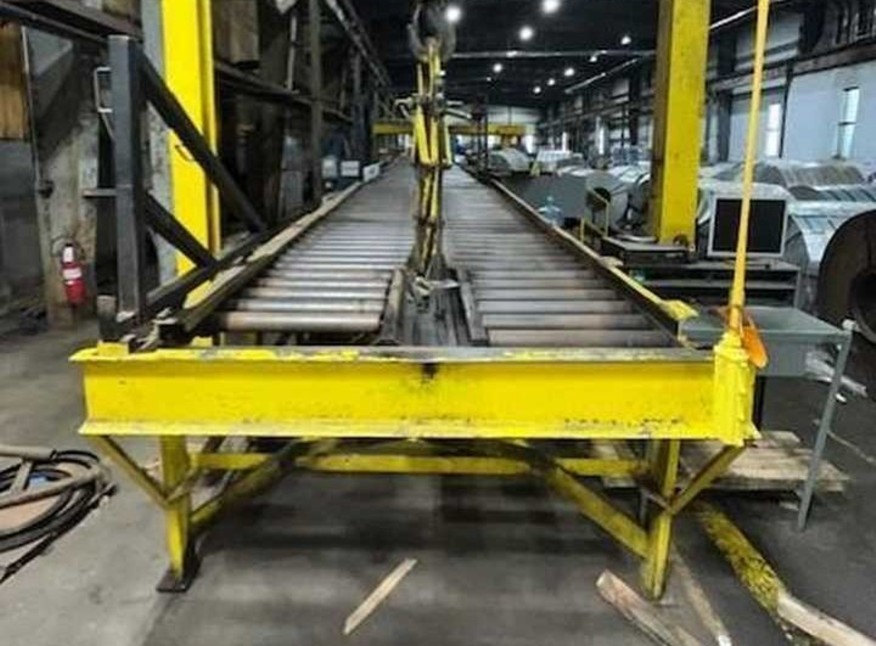 15000 lb. Braner, banding line conveyor, 72" O.D. 76" roll face, 48 ...
