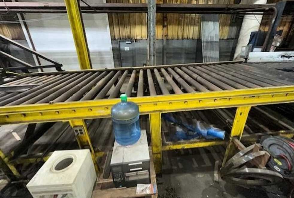 15000 lb. Braner, banding line conveyor, 72" O.D. 76" roll face, 48 ...
