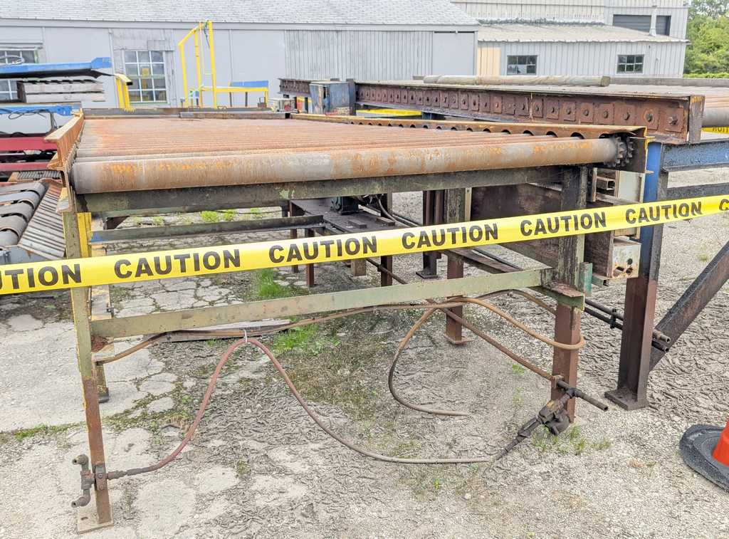 15000 lb. Braner, banding line conveyor, 72" O.D. 76" roll face, 48 ...