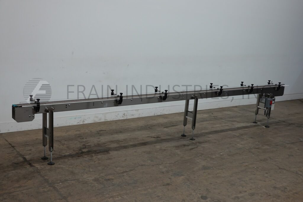 4.5" wide x 19.6' long, BMI, Stainless steel frame belt conveyor ...