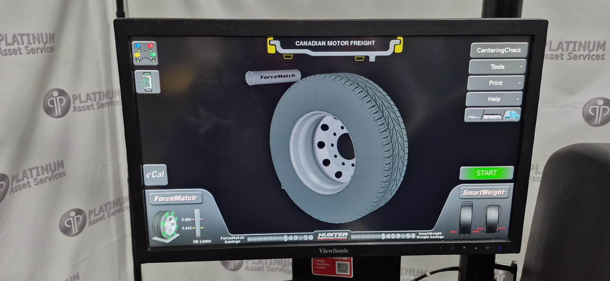 Hunter #Elite-72-710-I, heavy duty road force tire balancer, truck kit ...