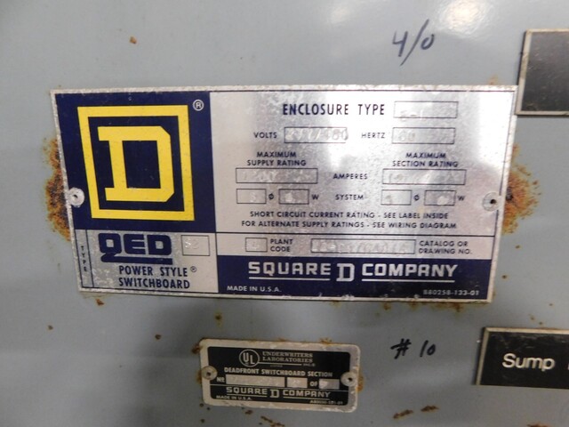 1200 Amps, Square D, QED #Powerstyle, outdoor switchboard, 277/480 ...