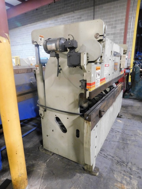 60 Ton, Accurpress #7608, CNC hydraulic press brake, ETS 100 CNC ram ...
