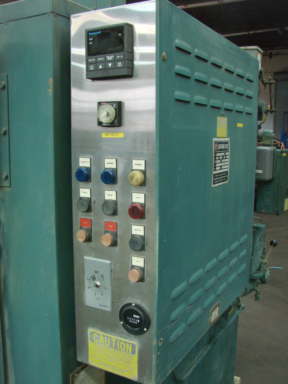 36" width x 60" H x 36" L Grieve #TAH-500, gas fired, horizontal air ...