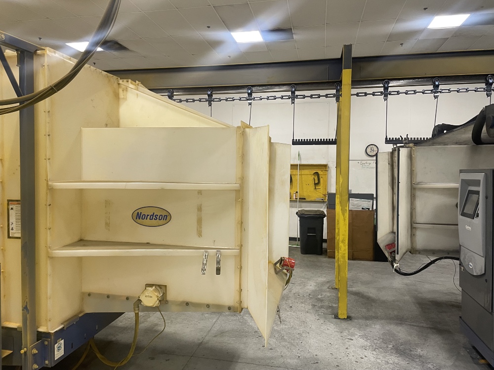 4 Stage Stainless Steel powder Coating System, Nordson, with dry cure ...