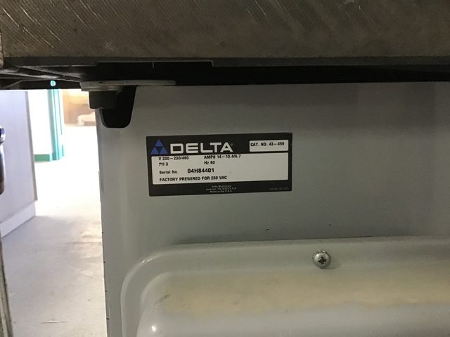 Delta #43-459, Shaper, w/ Power Feeder, 5 HP, 208-230/460 V., 1.25 ...