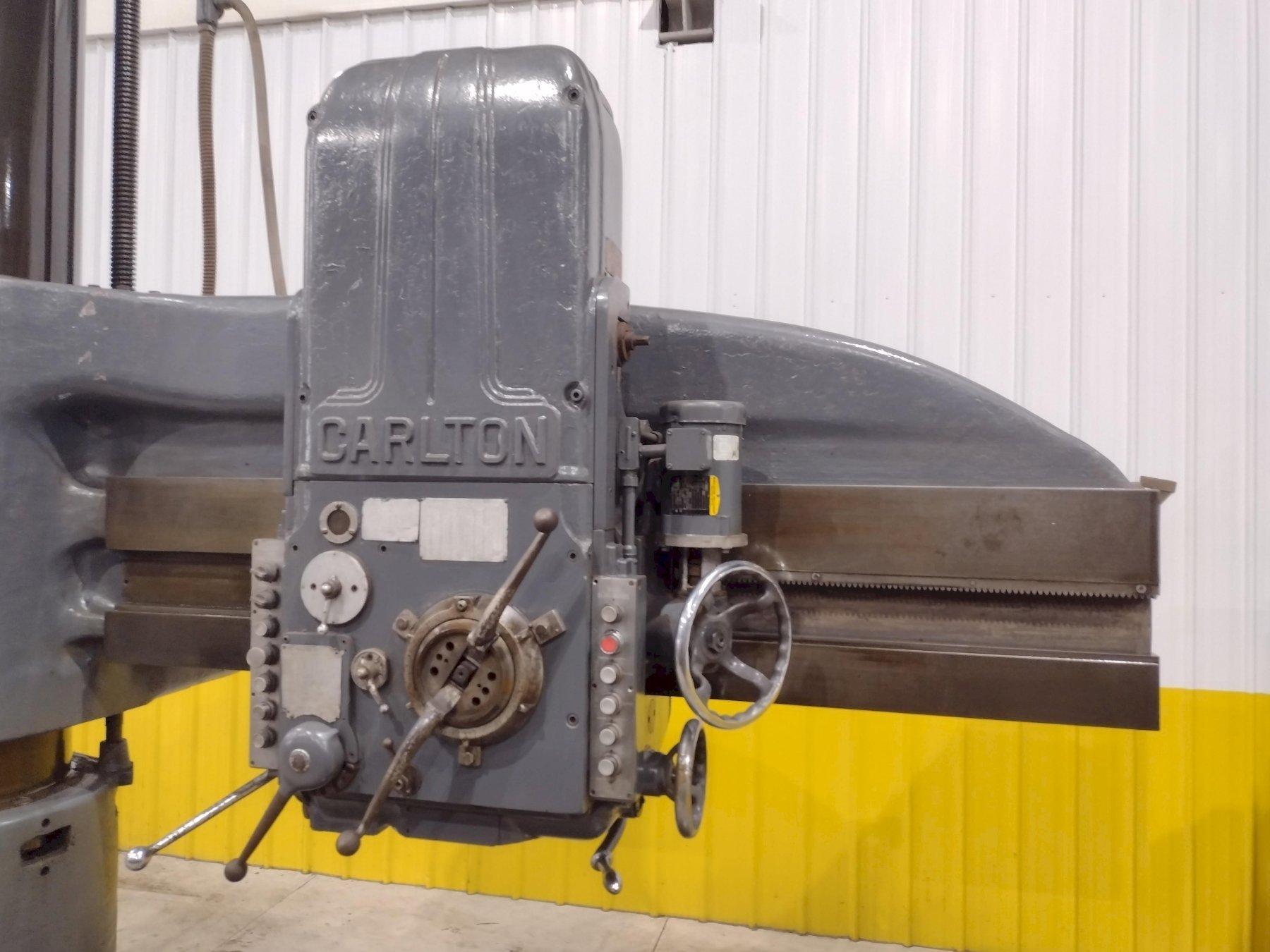 6' -19" Carlton #4A, radial arm drill, 15-1500 RPM, 20" spindle travel ...