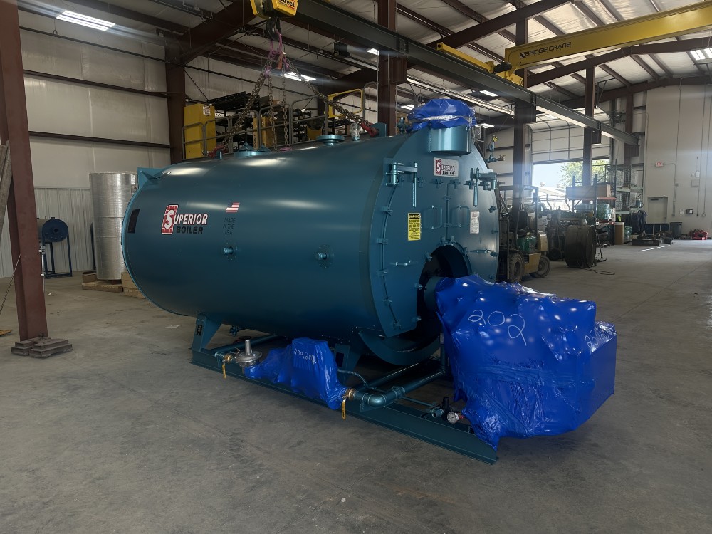 150 HP Superior Apache, 2-Pass, dry-back design steam boiler, new For ...
