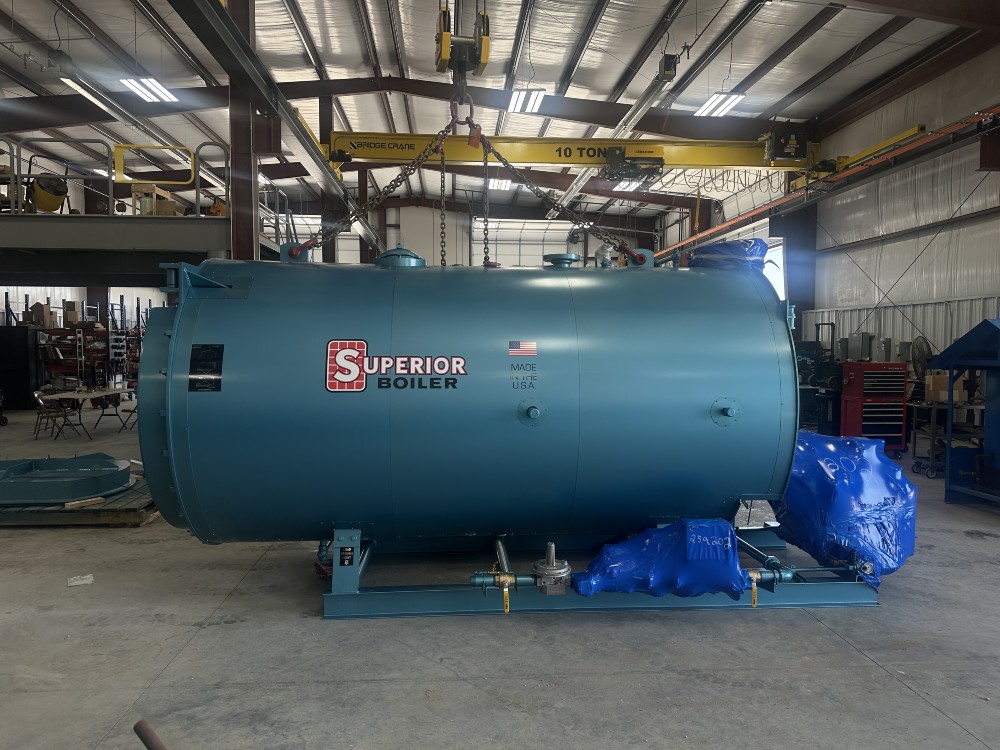 150 HP Superior Apache, 2-Pass, dry-back design steam boiler, new For ...