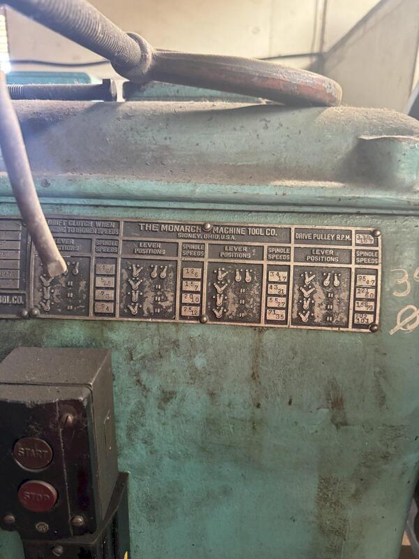 54" x 228" Monarch #36NN, engine lathe, 39" 4-jaw chuck, 2" hole, 25 HP ...