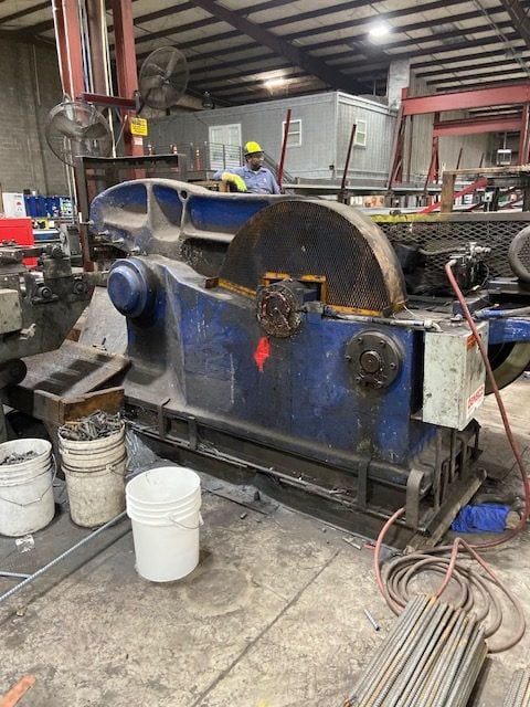 24" Canton #22A, alligator shear, right hand, 10 HP, 480 V., air ...
