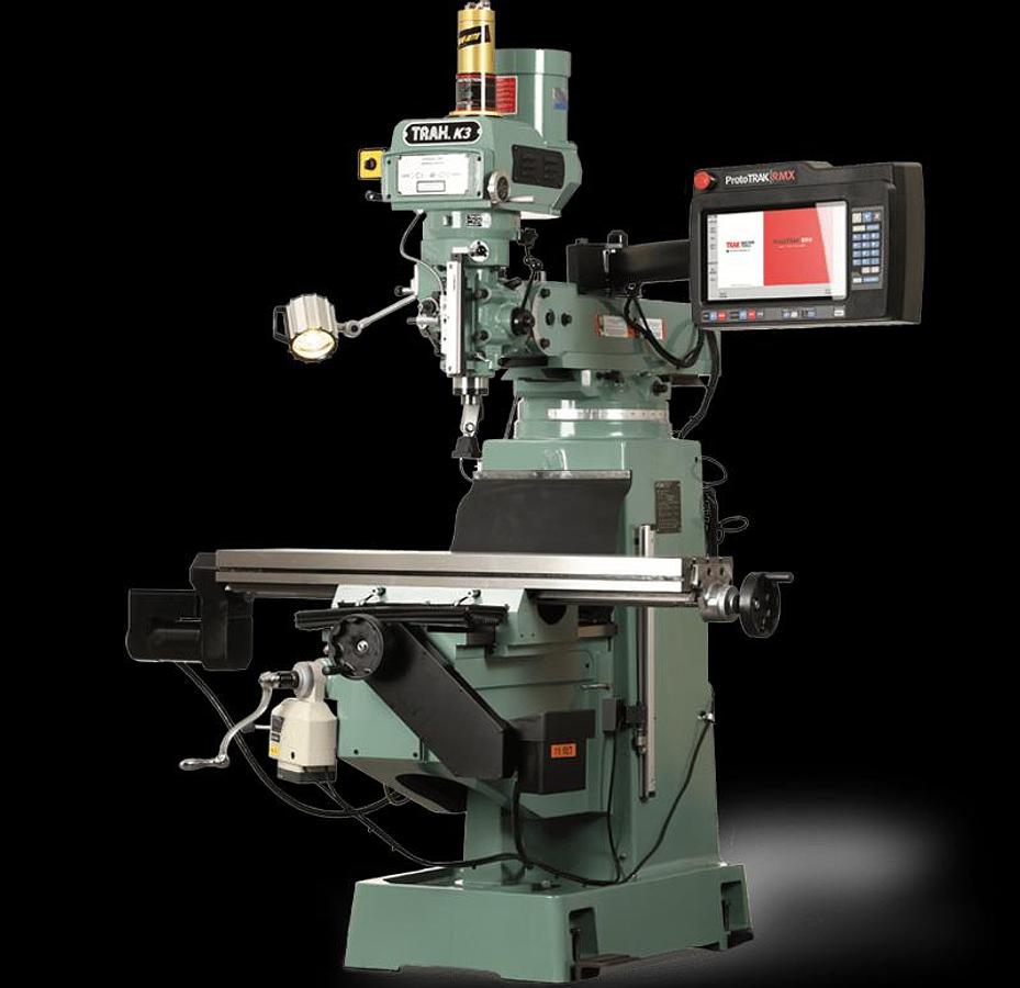 Trak #K3, CNC knee mill, 10" x50"tbl., 3 HP, 32" X, 16" Y, 15" Z, 40 ...