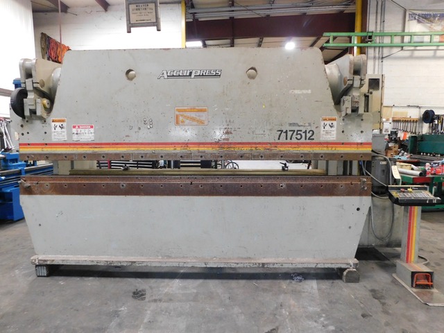 175 Ton, Accurpress #717512, CNC hydraulic press brake, 12' overall ...