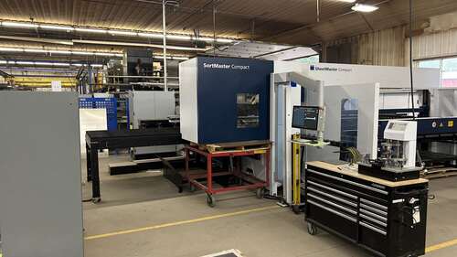 18.5 Ton, Trumpf #TRUPUNCH-1000, Large Format, 600 SPM, 18 tool, 2 ...