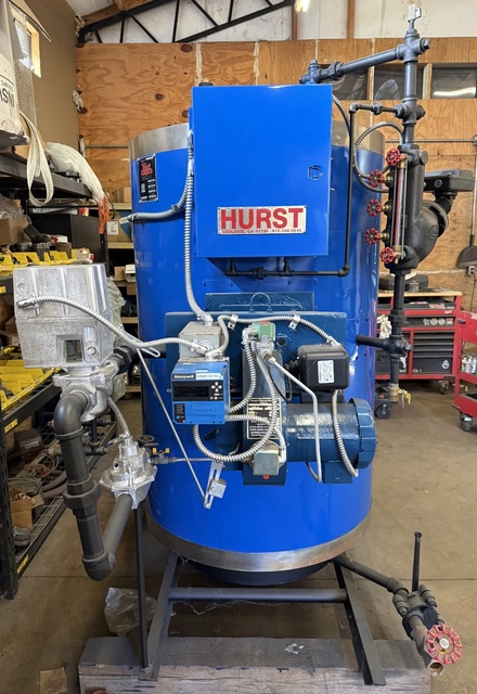 30 HP Hurst #4VT, vertical boiler, Natural gas fired, 1995 For Sale ...