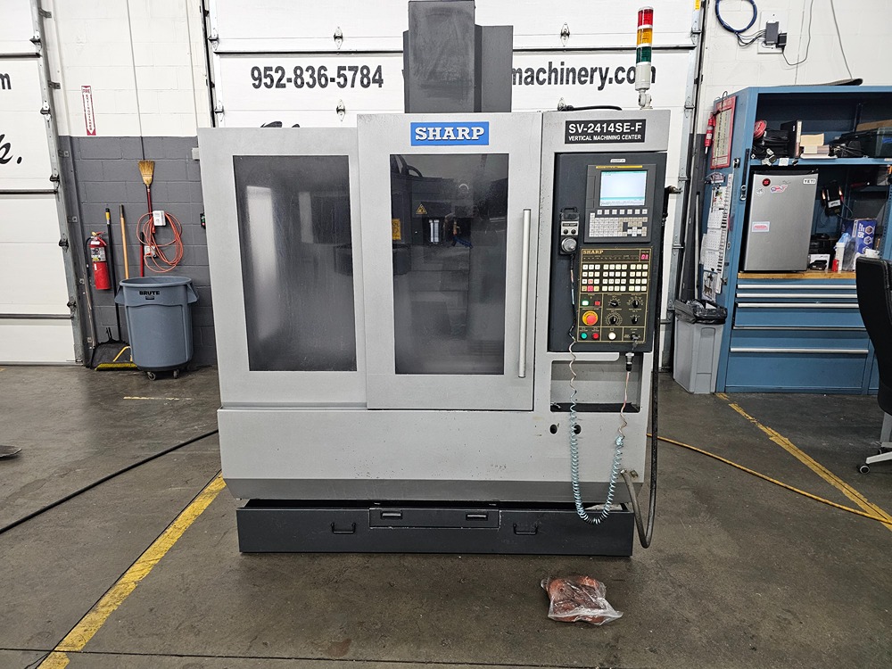 Sharp #SV-2414SF-F, 3-Axis CNC vertical machining center, Fanuc 0i-Mate ...