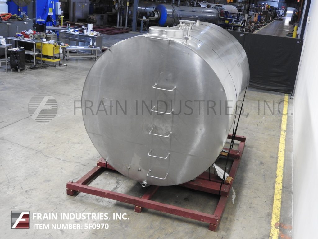 2200 gallon Berco, 304 Stainless Steel, insulated horizontal tank, 84 ...