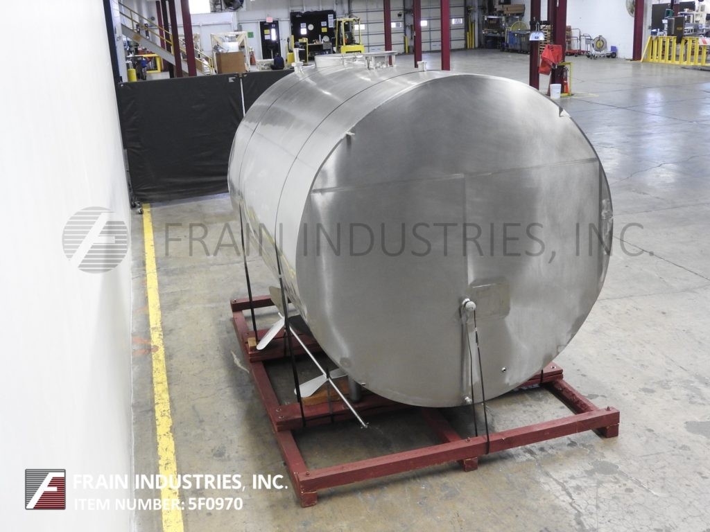 2200 gallon Berco, 304 Stainless Steel, insulated horizontal tank, 84 ...