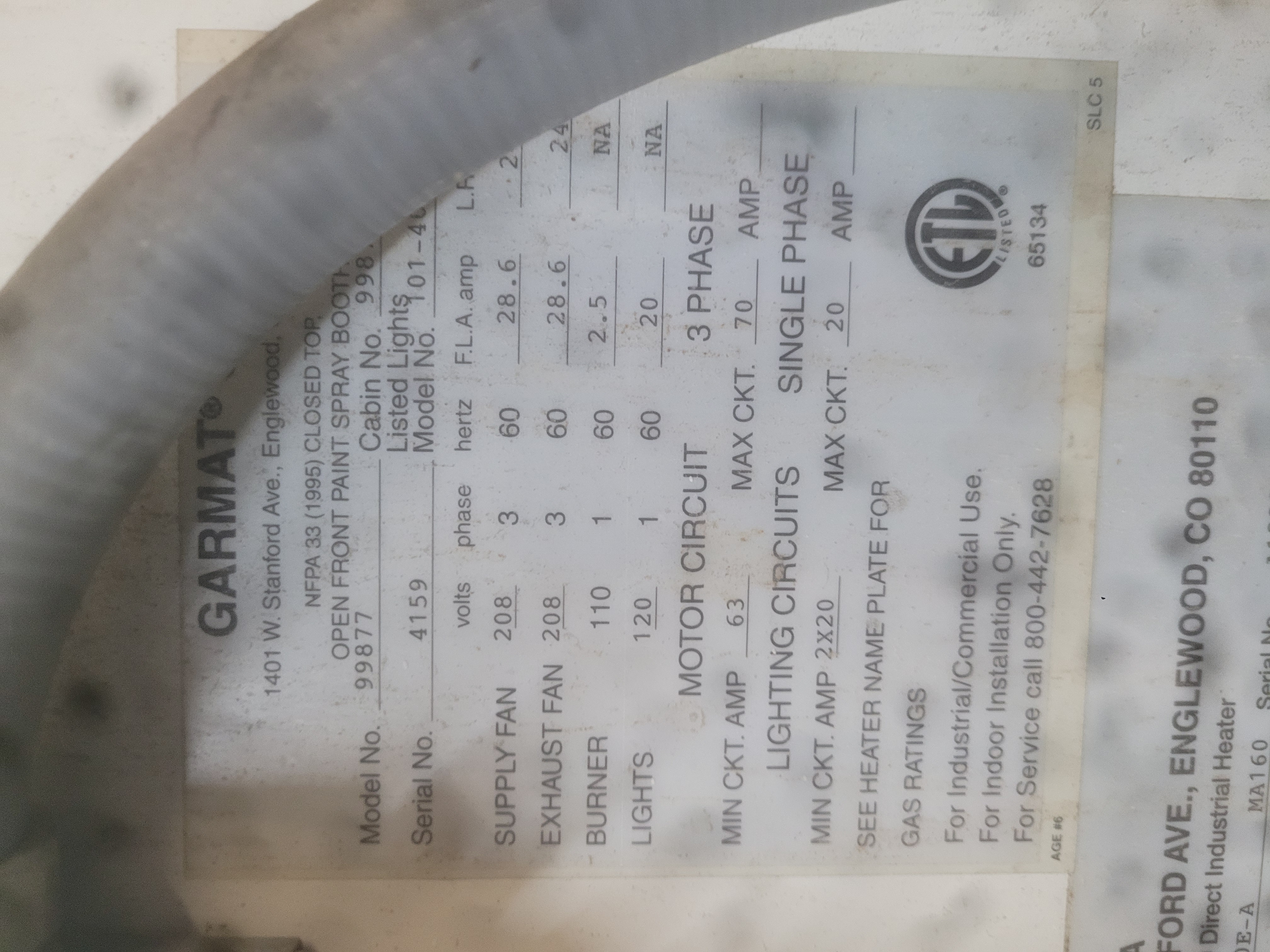 Garmat Downdraft #99877KDR, 24' L x 13' W x 9' H, 2 circuit x 20amp ...