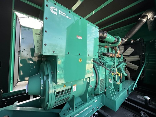 750 KW Cummins #DQCB, diesel generator set, 277/480 Volts, 1220 HP ...