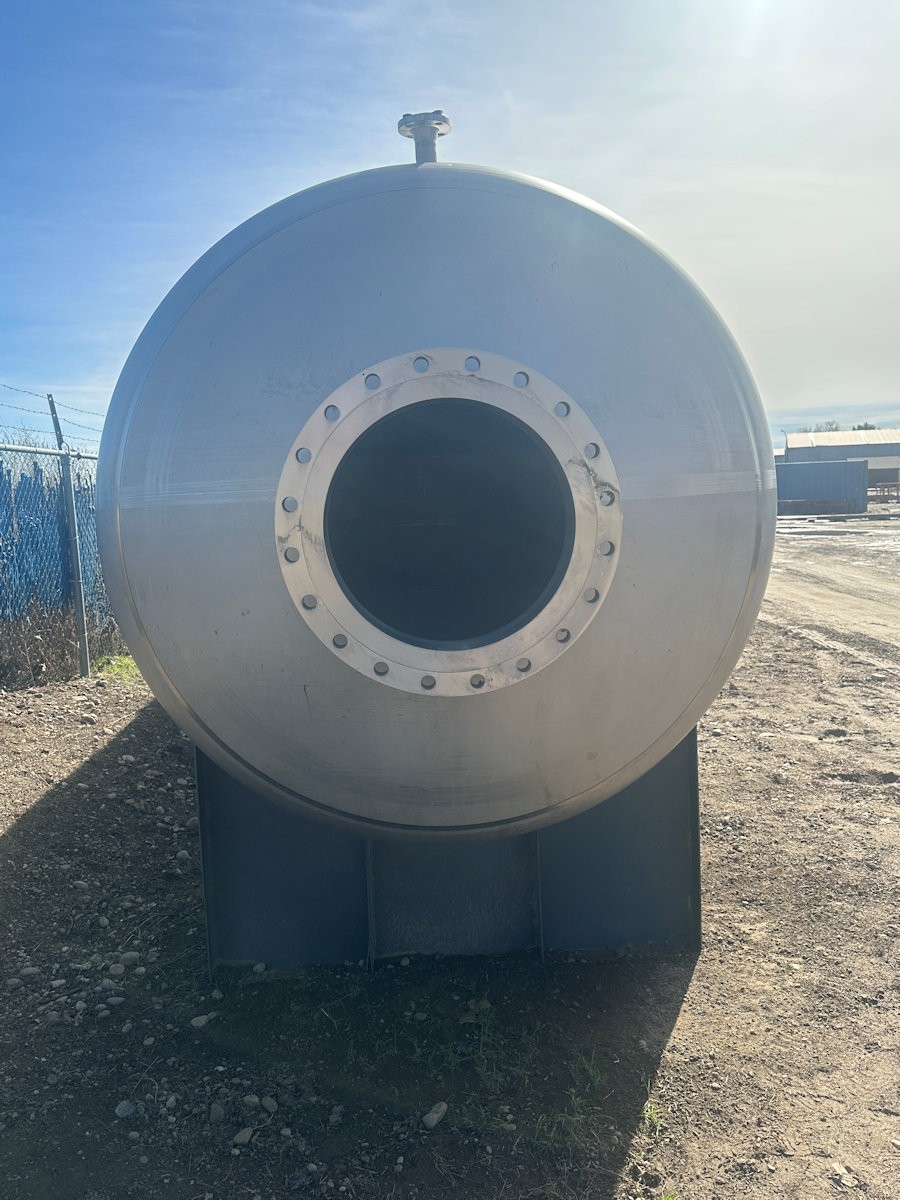 5000 gallon Rule Steel, Stainless steel pressure tank, 85 PSI @ 150 F ...