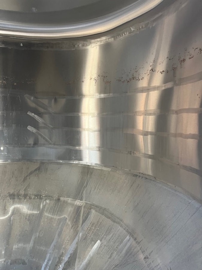 980 gallon JV Northwest, Stainless steel cone bottom jacketed tank For ...